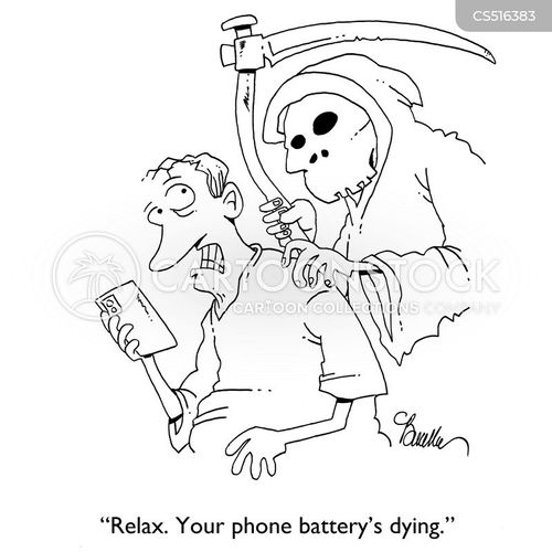 Phone Batteries Cartoons and Comics - funny pictures from CartoonStock