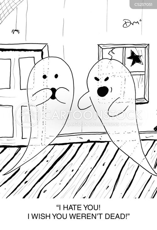 Cartoons und Karikaturen mit Poltergeist