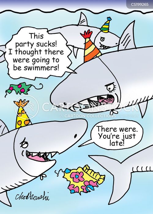Shark Attack Cartoons and Comics - funny pictures from CartoonStock