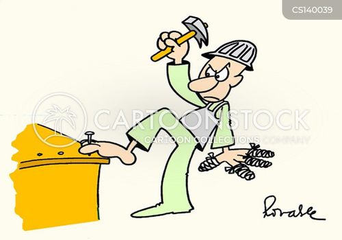 Hammering Nails Cartoons and Comics - funny pictures from CartoonStock