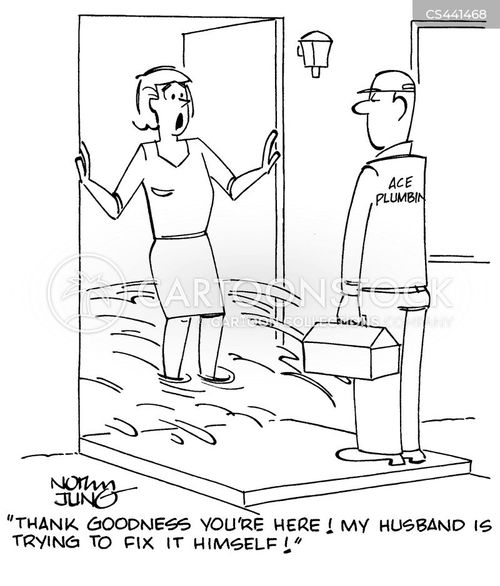 Plumbing Accident Cartoons and Comics - funny pictures from CartoonStock