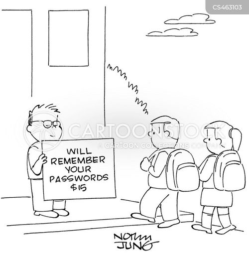 Password Reminder Cartoons and Comics - funny pictures from CartoonStock