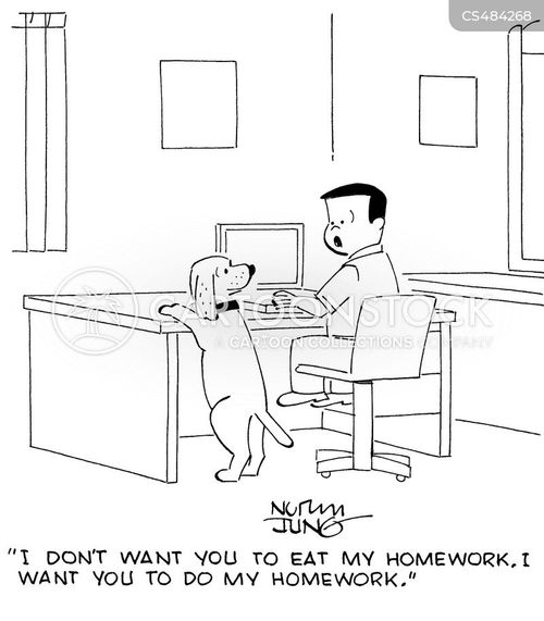Doing Homework Cartoons and Comics - funny pictures from CartoonStock