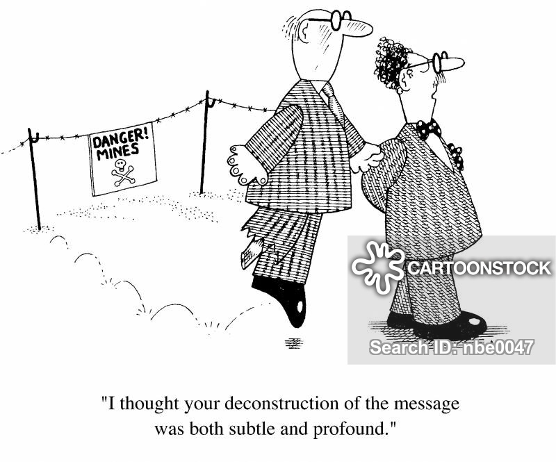 Deconstruction Cartoons and Comics - funny pictures from CartoonStock