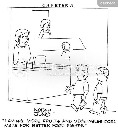 Food Fight Cartoons and Comics - funny pictures from CartoonStock