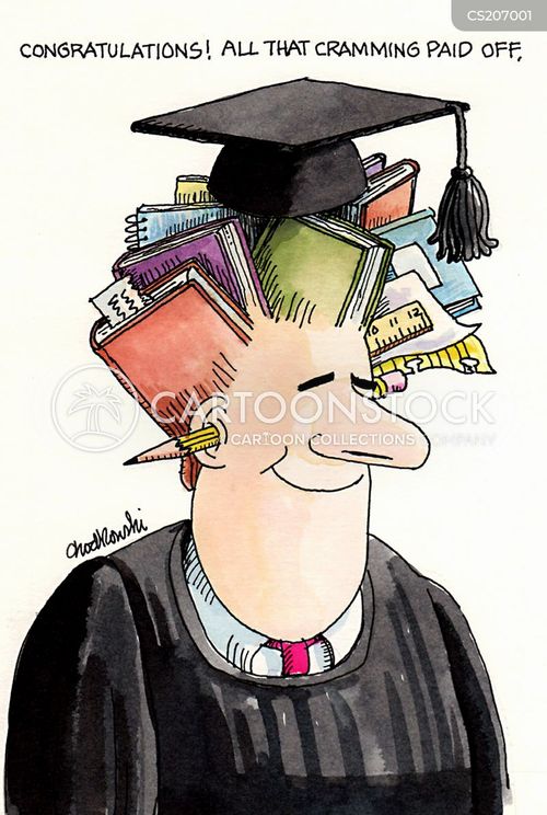 Cramming Cartoons and Comics - funny pictures from CartoonStock
