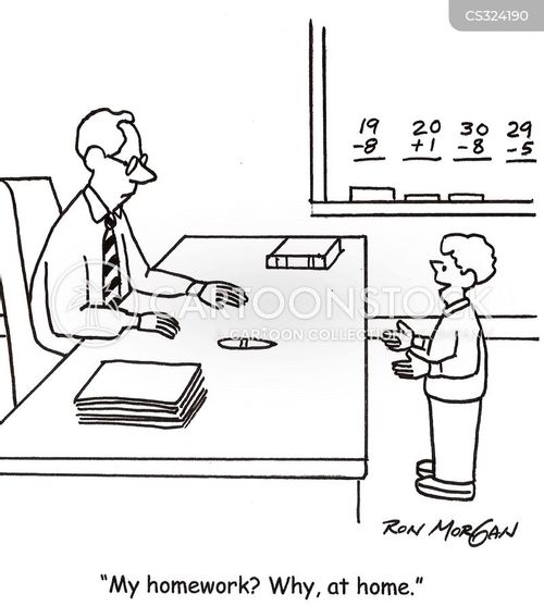 Doing Homework Cartoons and Comics - funny pictures from CartoonStock