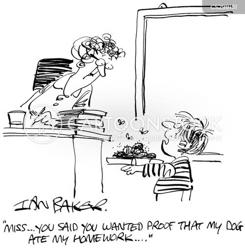 Dog Ate Homework Cartoons and Comics - funny pictures from CartoonStock