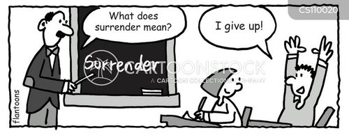 Surrendered Cartoons and Comics - funny pictures from CartoonStock