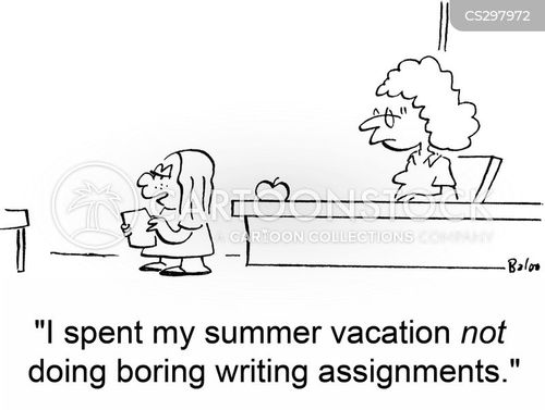 Writing Assignments Cartoons and Comics - funny pictures from CartoonStock
