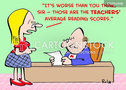 Reading Scores Cartoons and Comics - funny pictures from CartoonStock