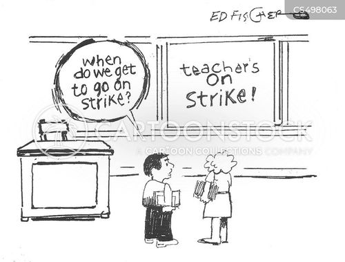 Teacher Strike Cartoons and Comics - funny pictures from CartoonStock