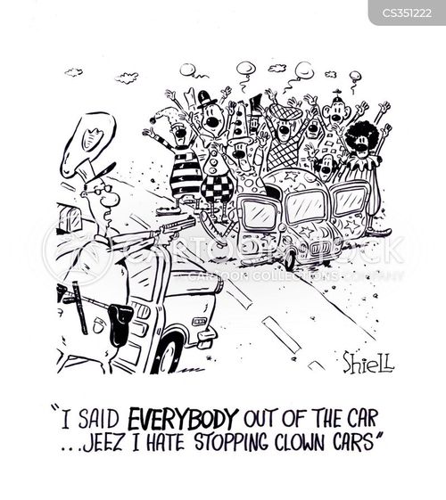Clown Car Cartoons and Comics - funny pictures from CartoonStock