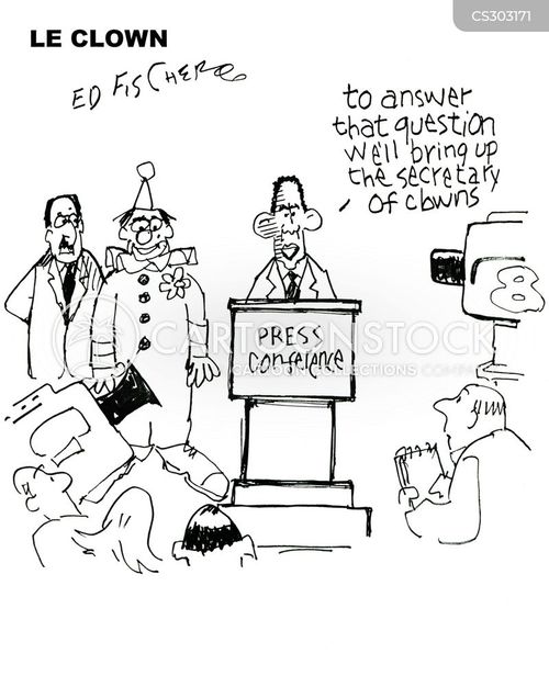 News Conference Cartoons and Comics - funny pictures from CartoonStock