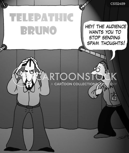 Telepathic Cartoons and Comics - funny pictures from CartoonStock
