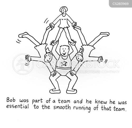Parts Of The Team Cartoons and Comics - funny pictures from CartoonStock