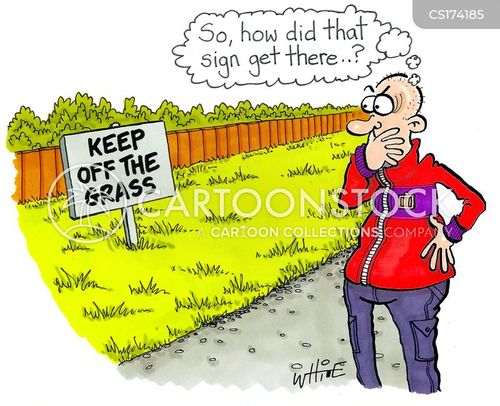 Keep Off The Grass Cartoons and Comics - funny pictures from CartoonStock