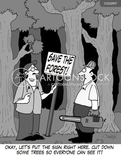 Tree Cutting Cartoons and Comics - funny pictures from CartoonStock