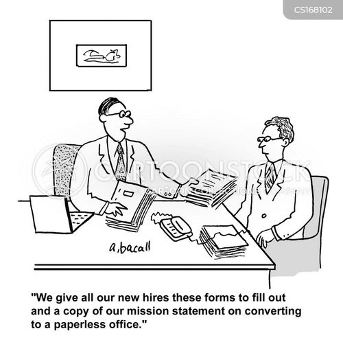 Paperless Office Cartoons and Comics - funny pictures from CartoonStock