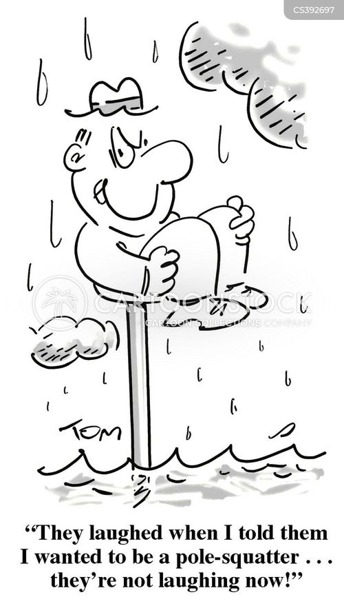 Pole-squatter Cartoons and Comics - funny pictures from CartoonStock