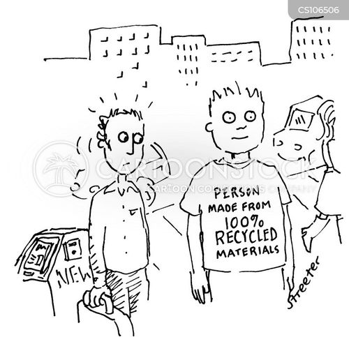 Recyclable Materials Cartoons and Comics - funny pictures from CartoonStock