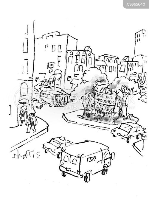 Urban Green Spaces Cartoons and Comics - funny pictures from CartoonStock