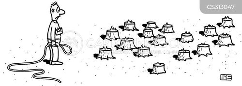 Cutting Down Cartoons and Comics - funny pictures from CartoonStock