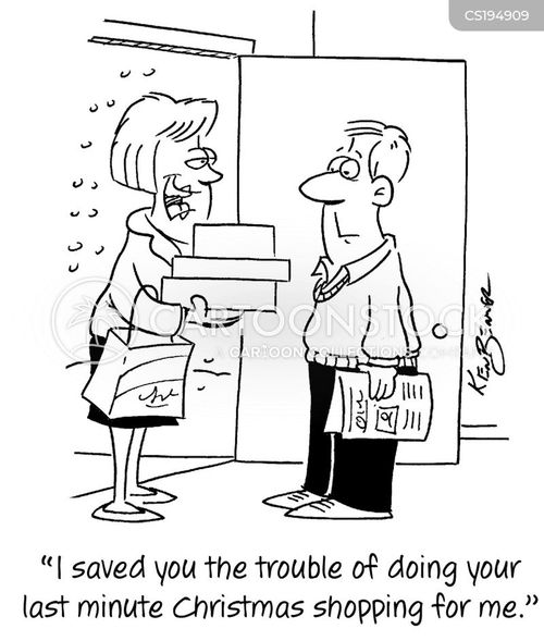 Christmas Shopping Cartoons and Comics - funny pictures from CartoonStock