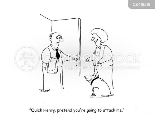 Attack Dog Cartoons and Comics - funny pictures from CartoonStock