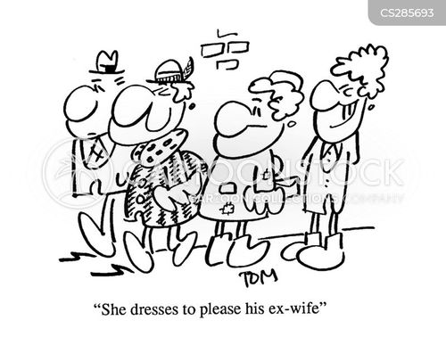 Ex-wife Lurking Cartoons and Comics - funny pictures from CartoonStock