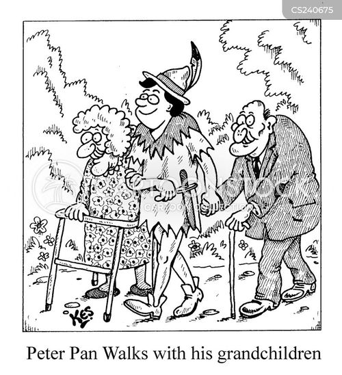 Peter Pan Syndrome Cartoons and Comics - funny pictures from CartoonStock