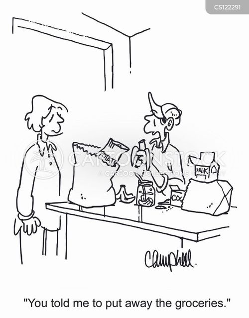 Supermarket Shop Cartoons and Comics - funny pictures from CartoonStock
