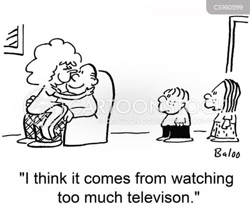 Too Much Tv Cartoons and Comics - funny pictures from CartoonStock
