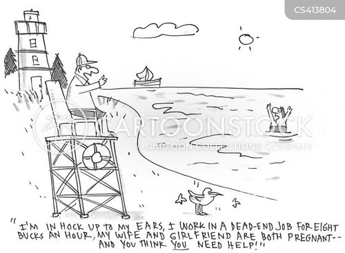 Drowning In Work Cartoons and Comics - funny pictures from CartoonStock