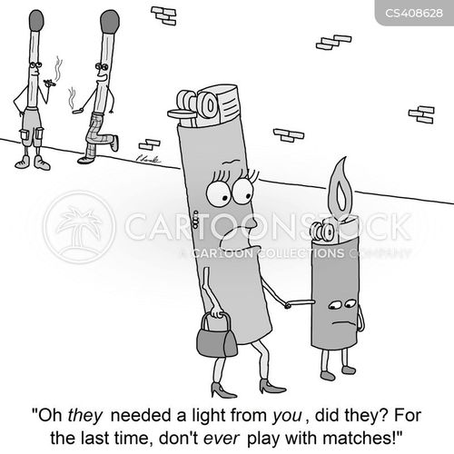 Playing With Fire Cartoons and Comics - funny pictures from CartoonStock