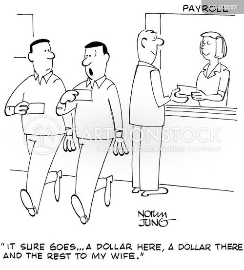 Paycheque Cartoons and Comics - funny pictures from CartoonStock