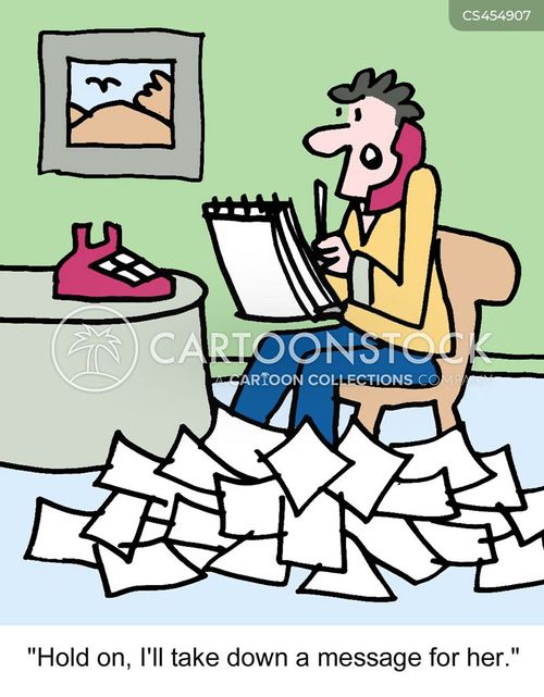 Take A Message Cartoons and Comics - funny pictures from CartoonStock