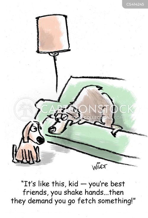 Puppy Bonding Cartoons and Comics - funny pictures from CartoonStock