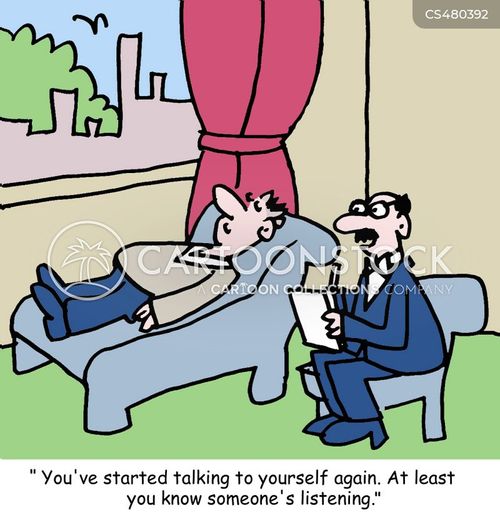 Talking To Yourself Cartoons and Comics - funny pictures from CartoonStock
