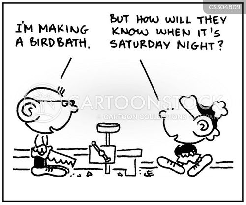 Birdbath Cartoons and Comics - funny pictures from CartoonStock