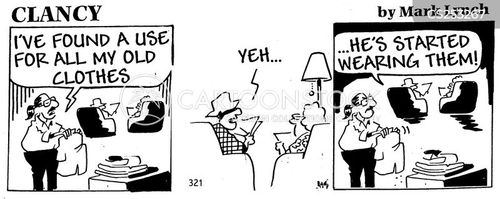 Old Clothes Cartoons and Comics - funny pictures from CartoonStock