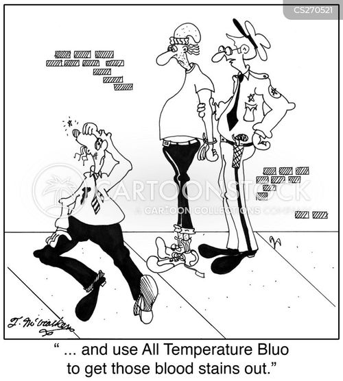 Bloodstains Cartoons and Comics - funny pictures from CartoonStock