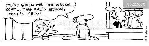 Coat Check Cartoons and Comics - funny pictures from CartoonStock