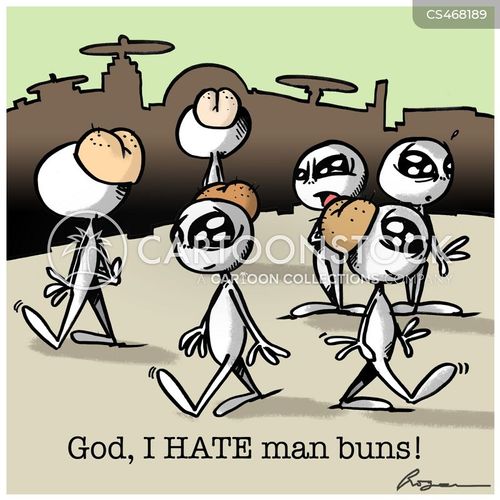 Man Buns Cartoons and Comics - funny pictures from CartoonStock