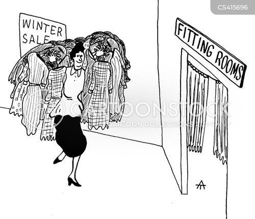 Fitting Room Cartoons and Comics - funny pictures from CartoonStock