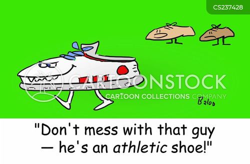Sports Shoes Cartoons and Comics - funny pictures from CartoonStock
