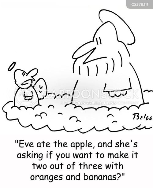 Apple And Temptation Cartoons and Comics - funny pictures from CartoonStock