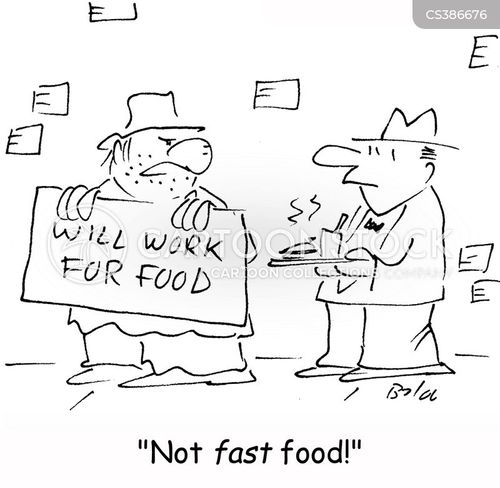 Will Work For Food Cartoons and Comics - funny pictures from CartoonStock