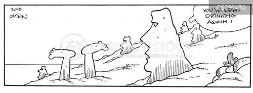 Moai Statues Cartoons and Comics - funny pictures from CartoonStock