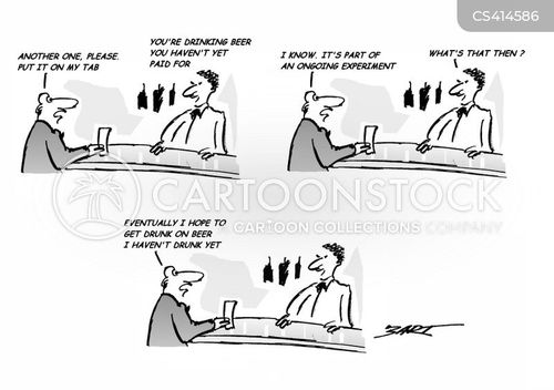 Bar Tabs Cartoons and Comics - funny pictures from CartoonStock